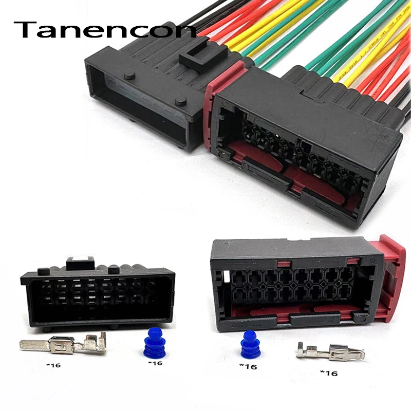 1-Set-16-Pin-Automotive-Trip-Computer-ECU-Connector-Car-Electronic-Control-Unit-Waterproof-Plug ...
