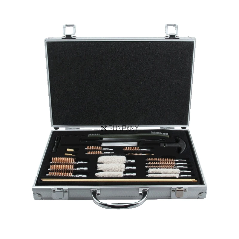 Universal-Rifle-Gun-Barrel-Cleaning-Kit-Brushes-Set-Alum-nio-Box-Tool ...