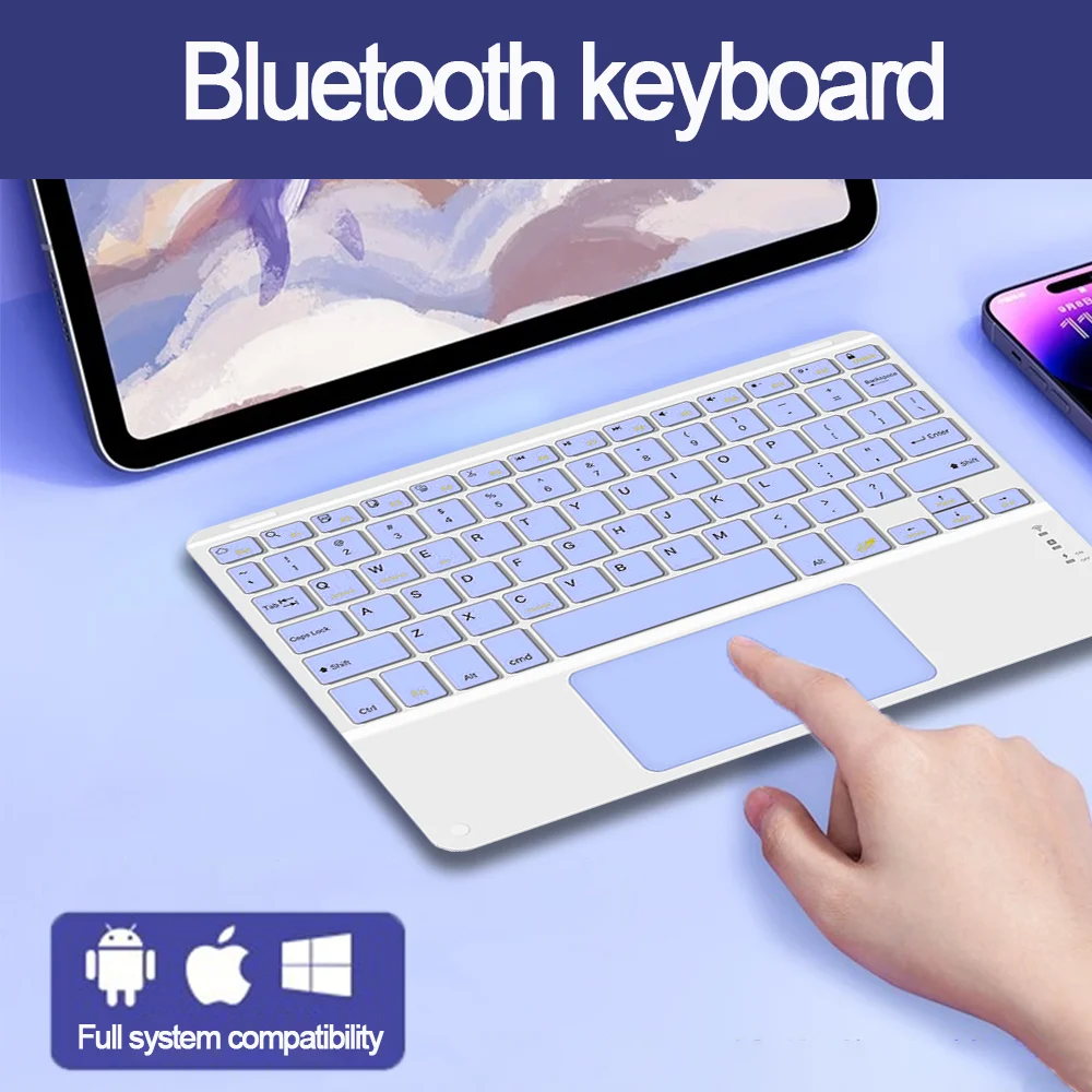 Touchpad-Bluetooth-Keyboard-For-Smart-Phone-PC-Computer-iPad-Pro-Mini ...