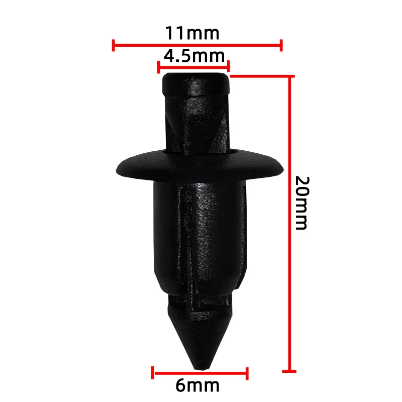 10-50Pcs-6mm-Black-Rivet-Fairing-Body-Trim-Panel-Fastener-Screw-Clips ...