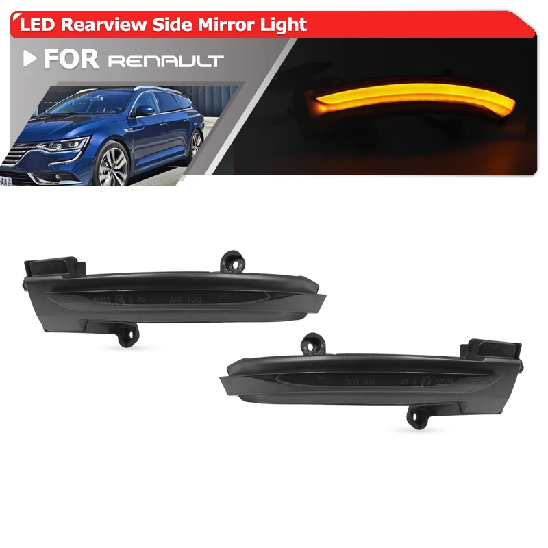2x Smoked For Renault Megane 4 IV Clio 5 V Talisman Dynamic Led ...