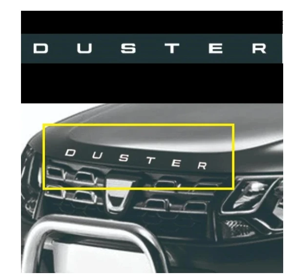 For RENAULT DACIA DUSTER Car Metal 3D Letters Hood Emblem Logo Badge ...