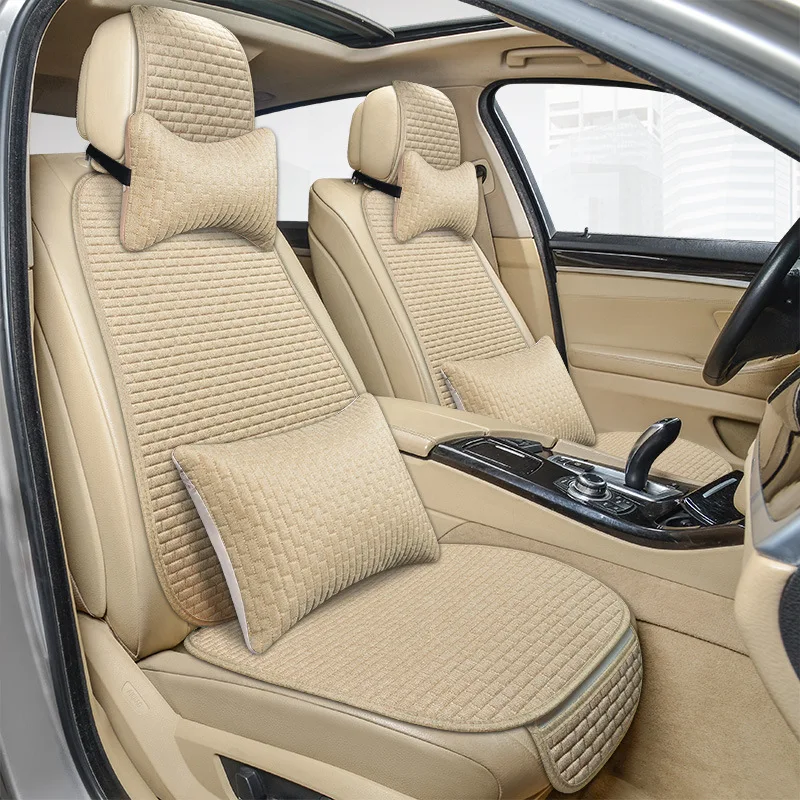Universal-Linen-Car-Seat-Covers-Frente-e-Traseira-Almofada-de-Prote-o ...