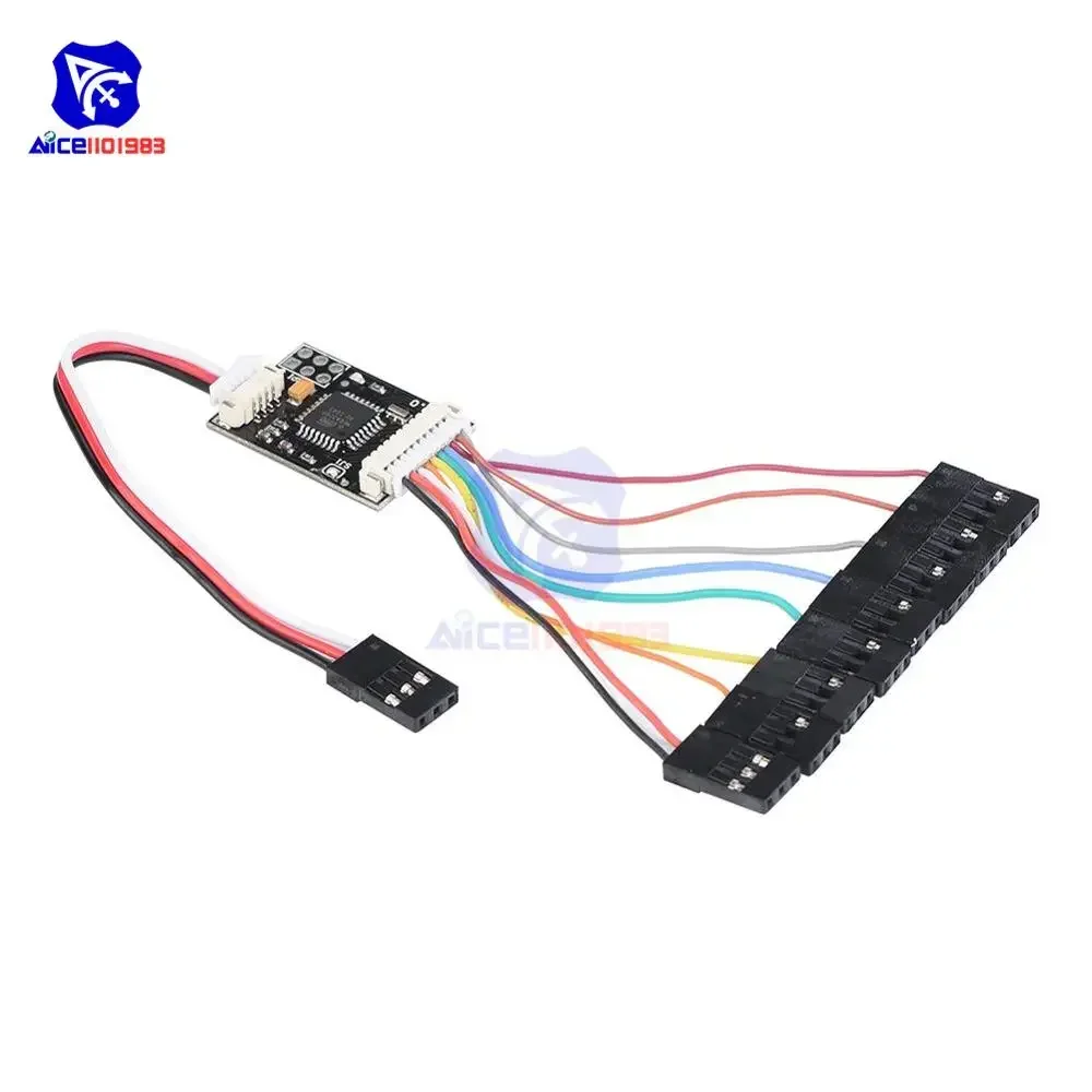 RC-Receiver-Flight-Control-PPM-Encoder-8-canais-com-10-entrada-e-4-cabo ...