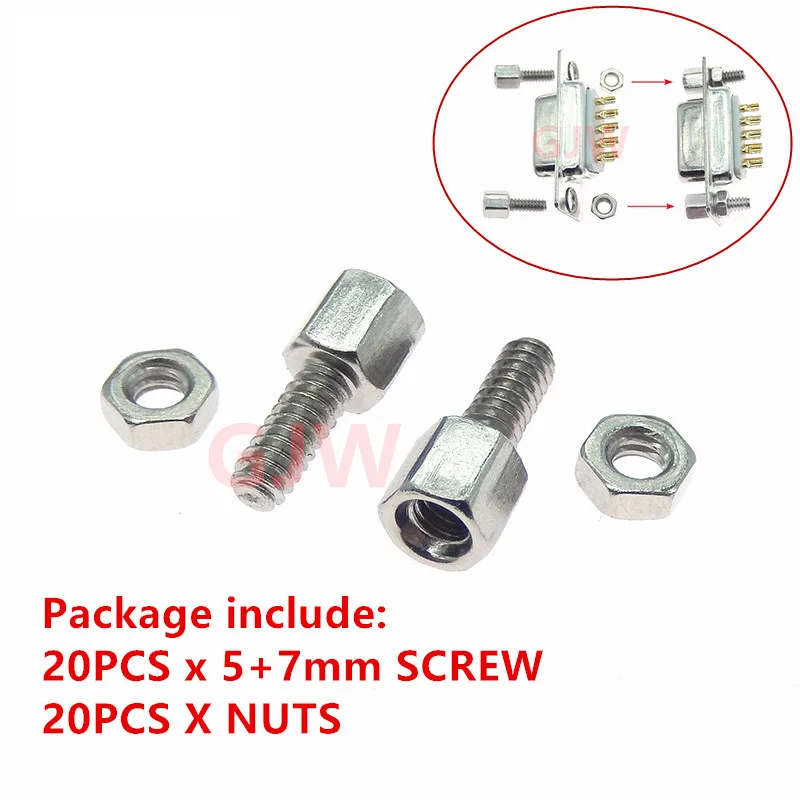 20SETS-5-7MM-Hex-head-Spacing-Screws-with-nut-STANDOFF-SPACER-5MM-7MM ...