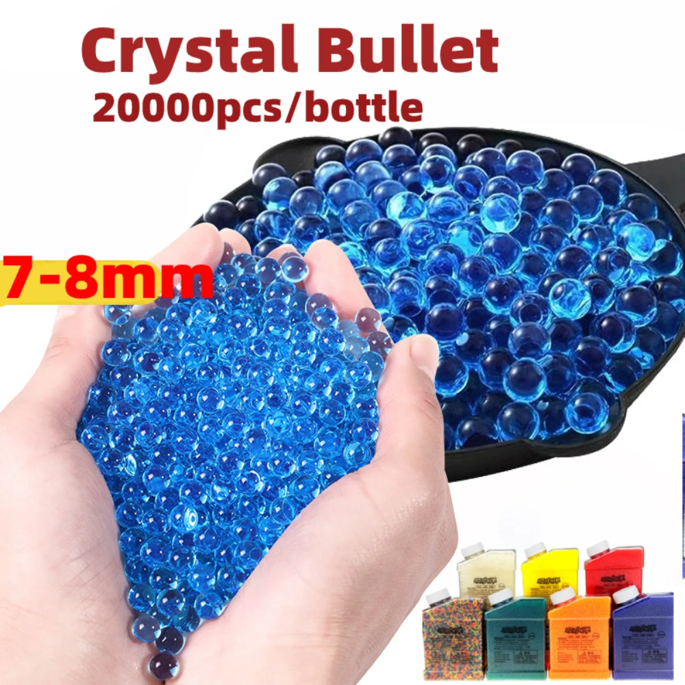 7 8mm Soft Water Bullets Paint Crystal Ball Beans Toys Weapons Pistol ...