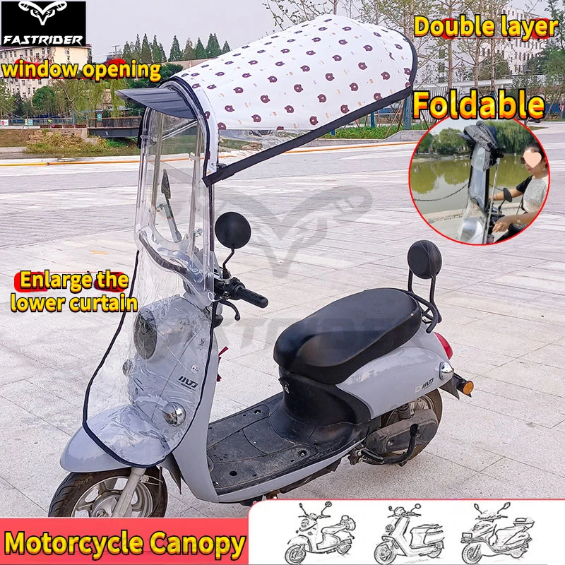 Foldable-Electric-Vehicle-Canopy-Motorcycle-Rainproof-Cover-Electric ...
