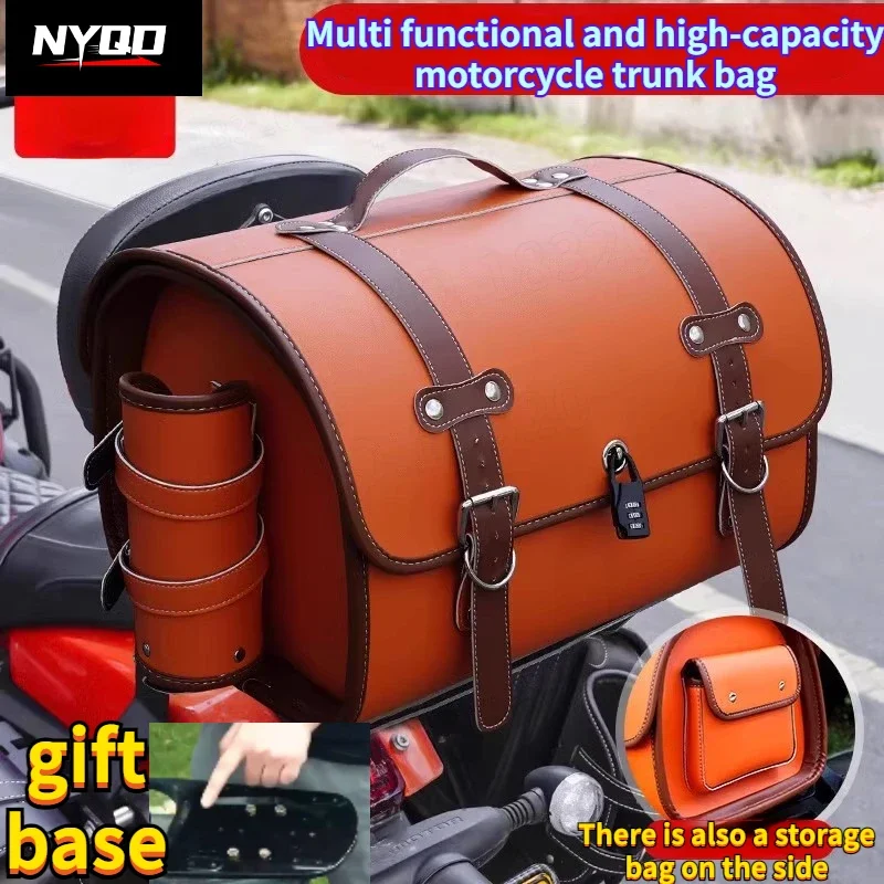 33L-Motorcycle-Retro-Rear-Seat-Bag-Large-Motorcycle-Trunk-Universal ...