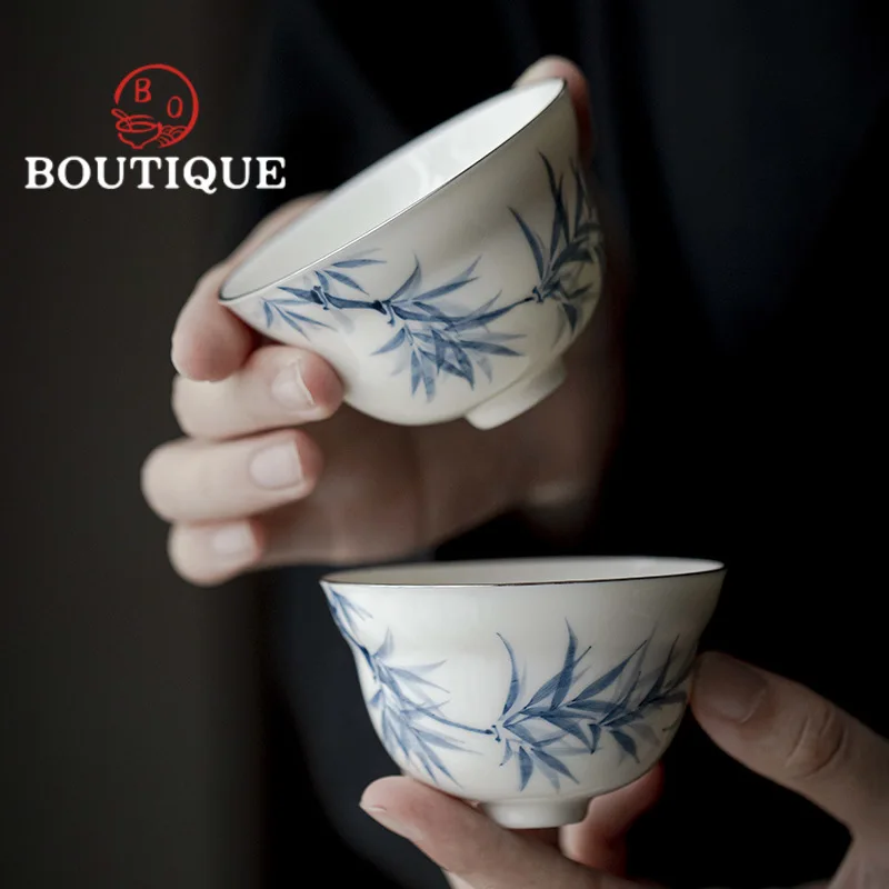 90ml-Pure-Hand-painted-Bamboo-Teacup-Zen-Tea-Cup-Set-Cup-for-Tea ...