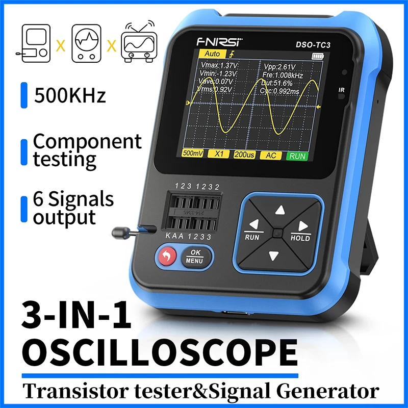 FNIRSI-DSO-TC3-Digital-Oscilloscope-10MS-s-Sampling-Rate-500kHz ...