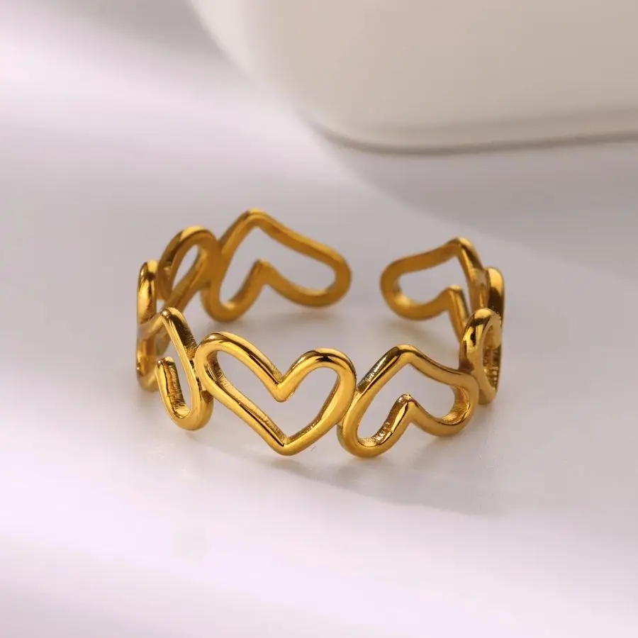 Irregular-Hollow-Heart-Rings-for-Women-Stainless-Steel-Gold-Color-Open-Adjustable-Wedding-Ring ...