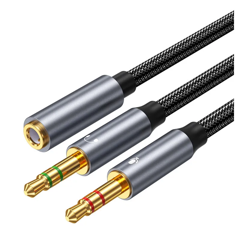 AUX-Audio-Y-Splitter-Cable-Headset-to-PC-Adapter-0-35M-1M-Headphone ...