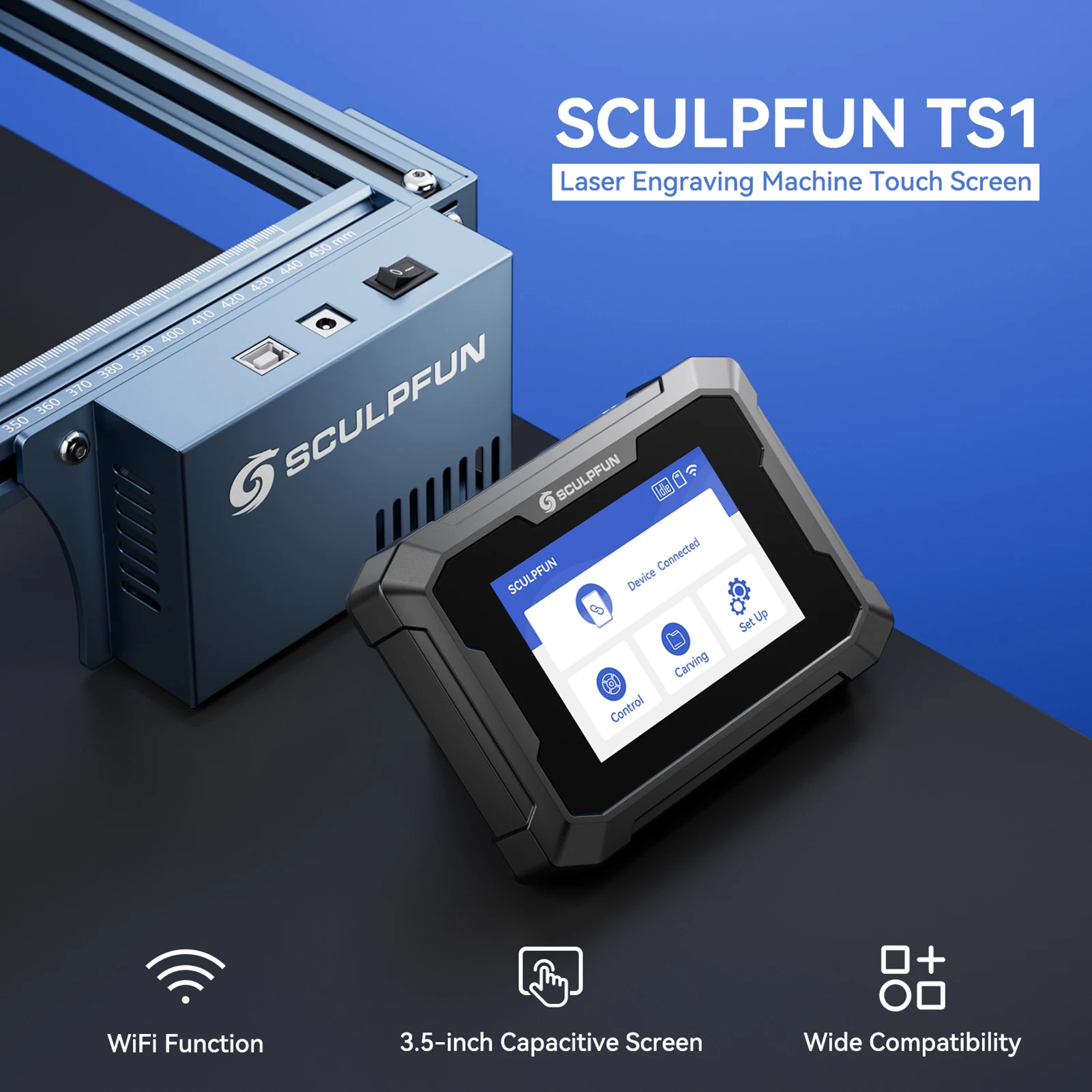 SCULPFUN-TS1-Laser-Engraver-Touchscreen-3-5-inch-Control-Terminal-Real ...