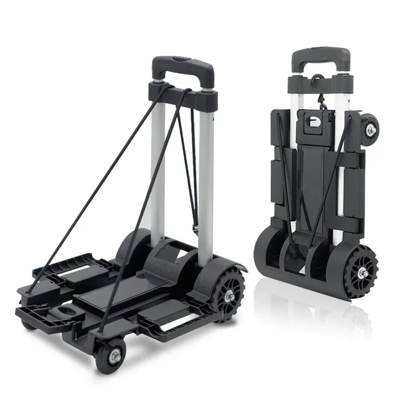 Foldable-Trolley-Mini-Aluminum-Tie-Rod-Cart-Household-Pulling-Goods ...