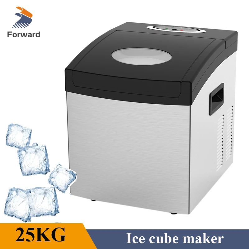 Mini-Ice-Maker-Electric-220V-Ice-Cube-Machine-25KG-Commercial-Ice ...