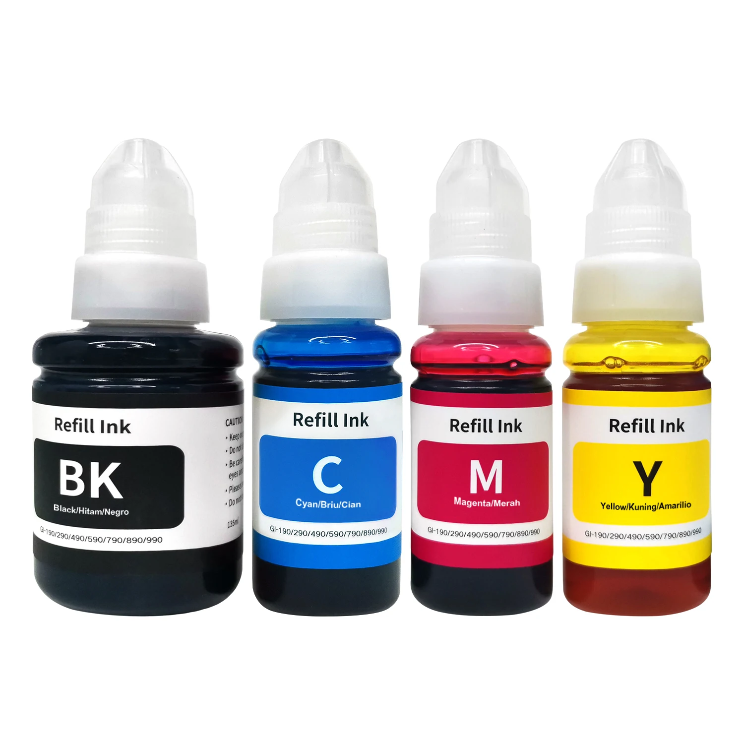 canon gi190 gi490 gi590 gi990 dye ink refill kits for g1400 g2400 g3400 ...