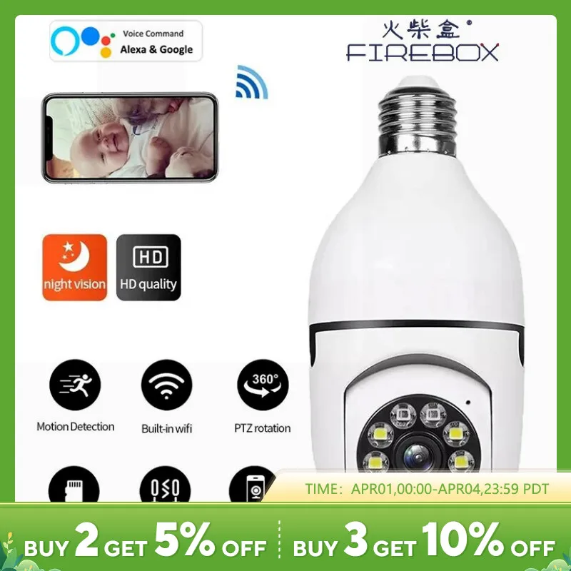 5G-Lamp-E27-Bewakingscamera-Full-Color-Nachtzicht-Automatische-Mensenzoom-Indoor-Beveiliging ...