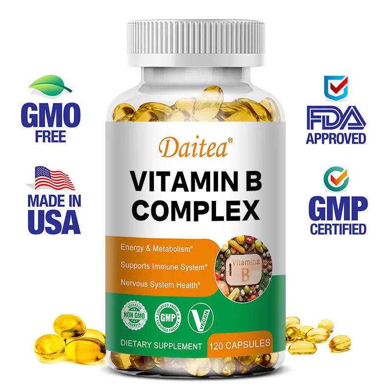 Compound-VitaminB-Capsules-VB-B1-B2-B3-B5-B6-B7-B9-B12-Better-Mood ...