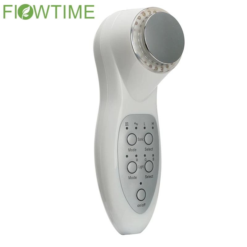 Ultrasonic Facial Massager 7 Colors Led Photon Device 3MHz Ultrasound ...