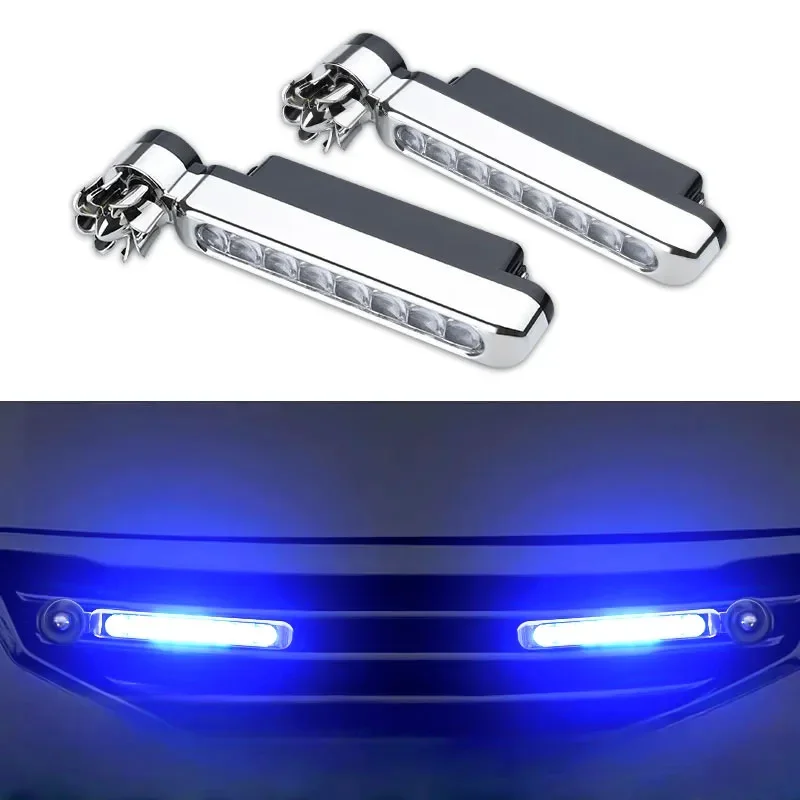 2pcs-Car-Wind-Power-Daytime-Running-Light-LED-Front-Center-Net ...