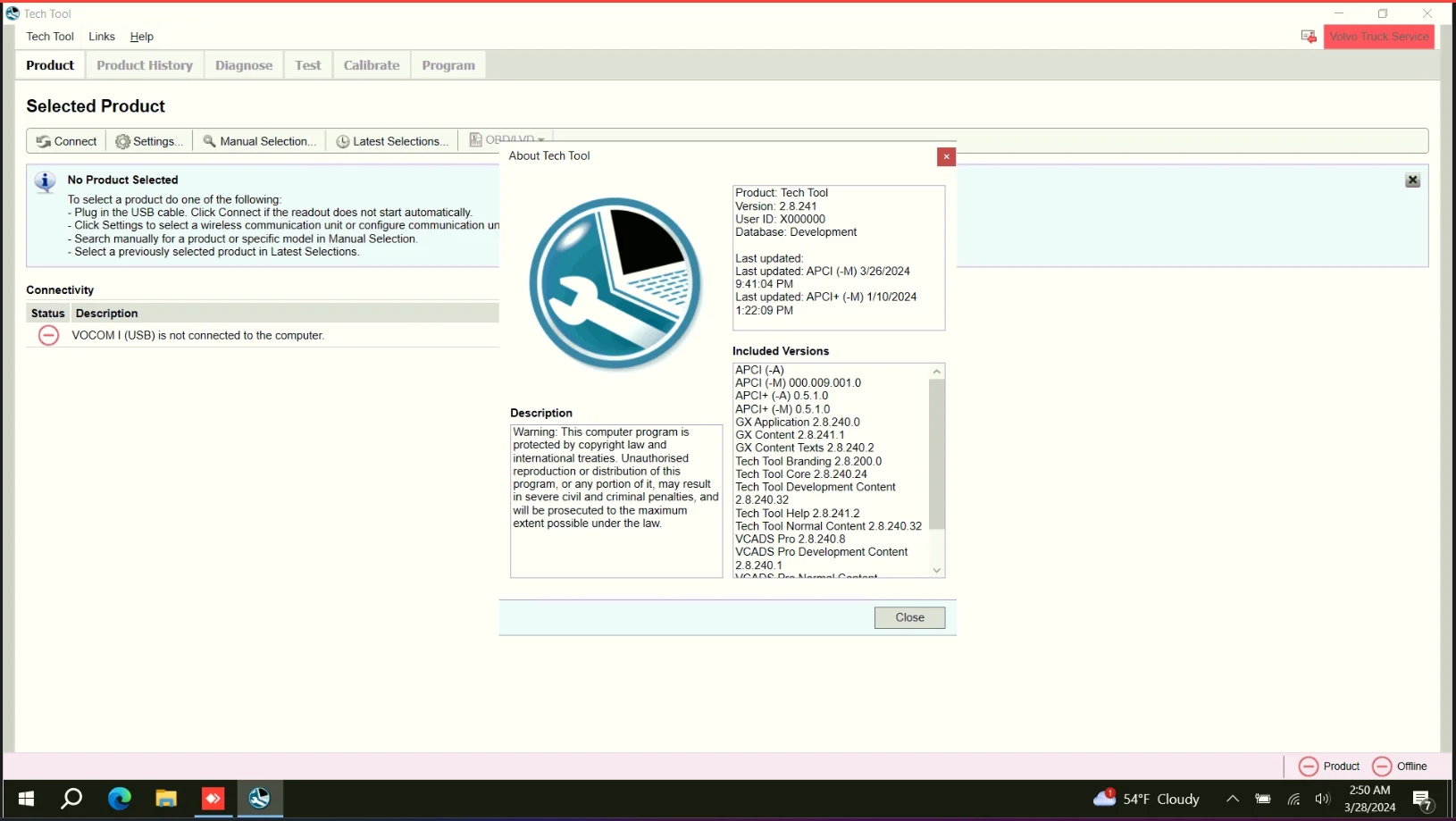 2024 Premium Tech Tool 2.8.241 (PTT 2.8 / VCADS)(REAL Development) Product History forvolvo with ...