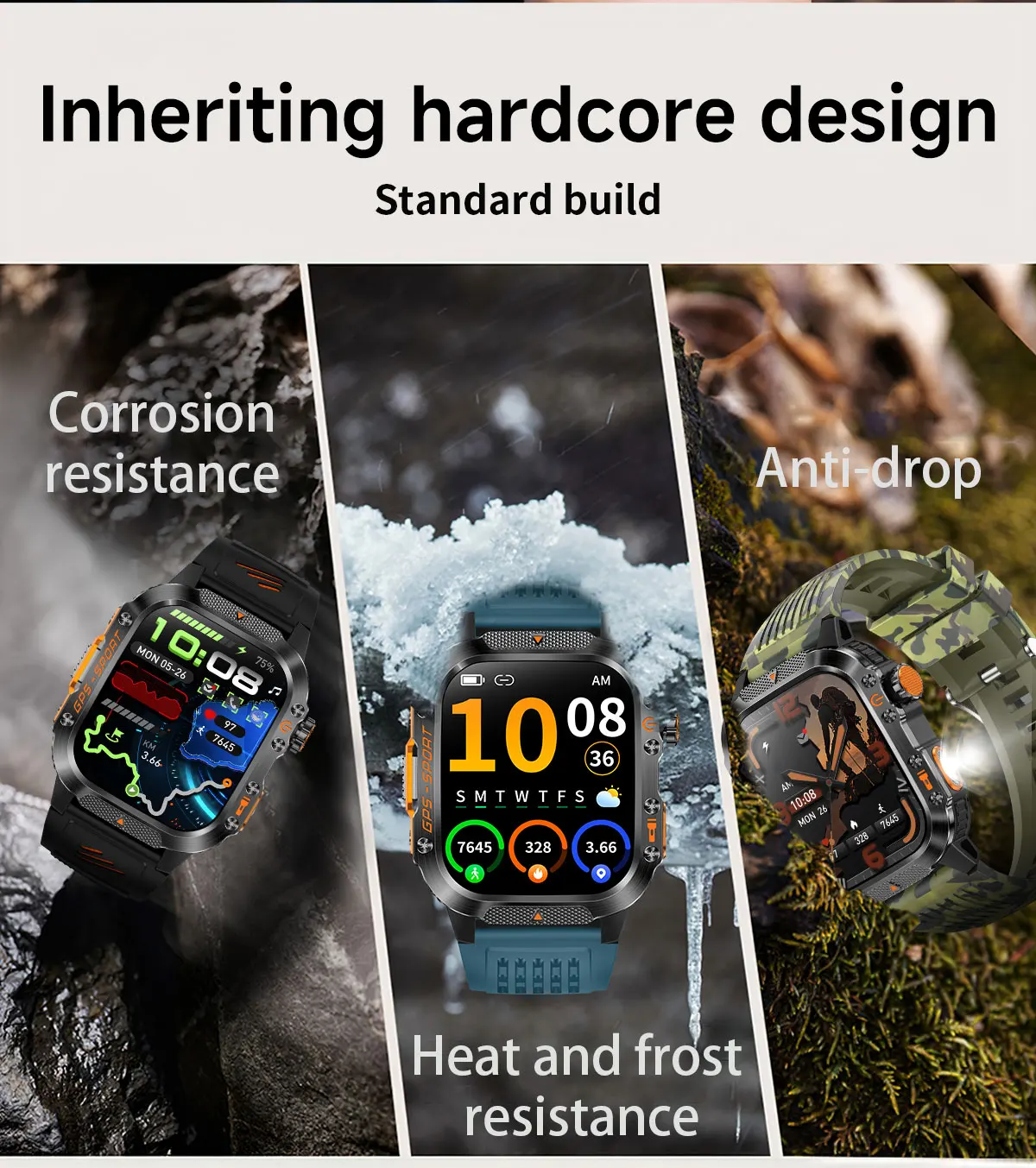 2025New Men HT36 GPS Smart Bracelet Compass Altimeter 3ATM Waterproof ...