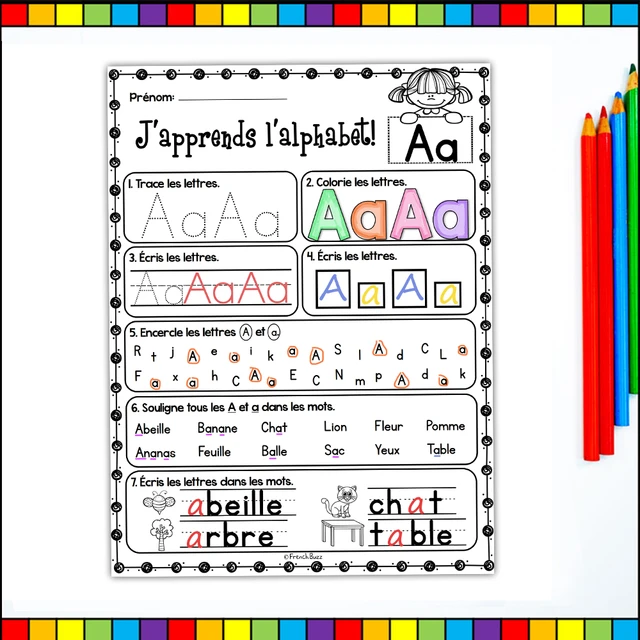 French Alphabet Writing