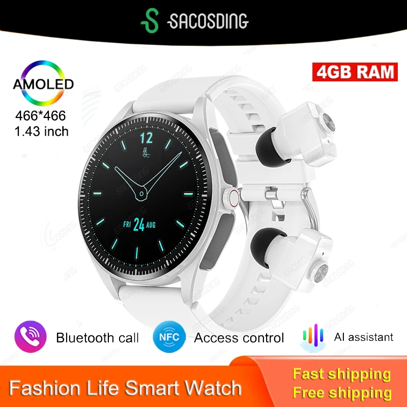 Reloj-inteligente-TWS-para-hombre-y-mujer-pulsera-con-GPS-seguimiento ...