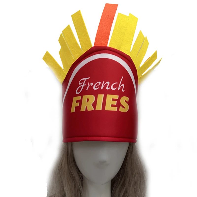 Unisex Men Adult French Fries Hat For Halloween Party Carnival Funny ...