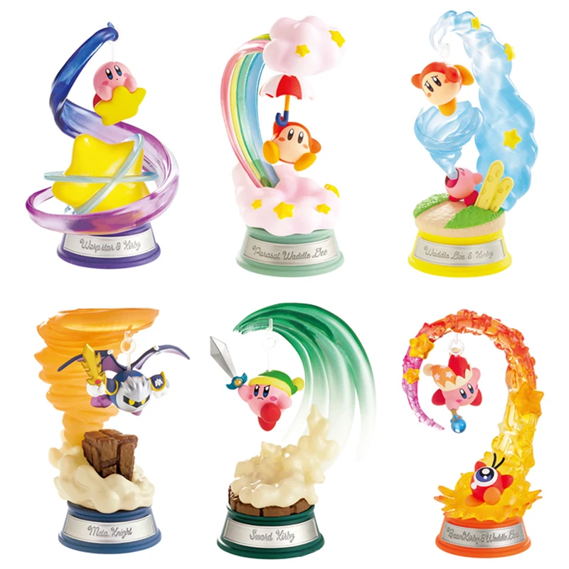 6 스타일 스윙 커비 피규어 귀여운 애니메이션 주변 기기 PVC 피규어 Waddle 디 메타 나이트 모델 컬렉션, 어린이 장난감 장식
