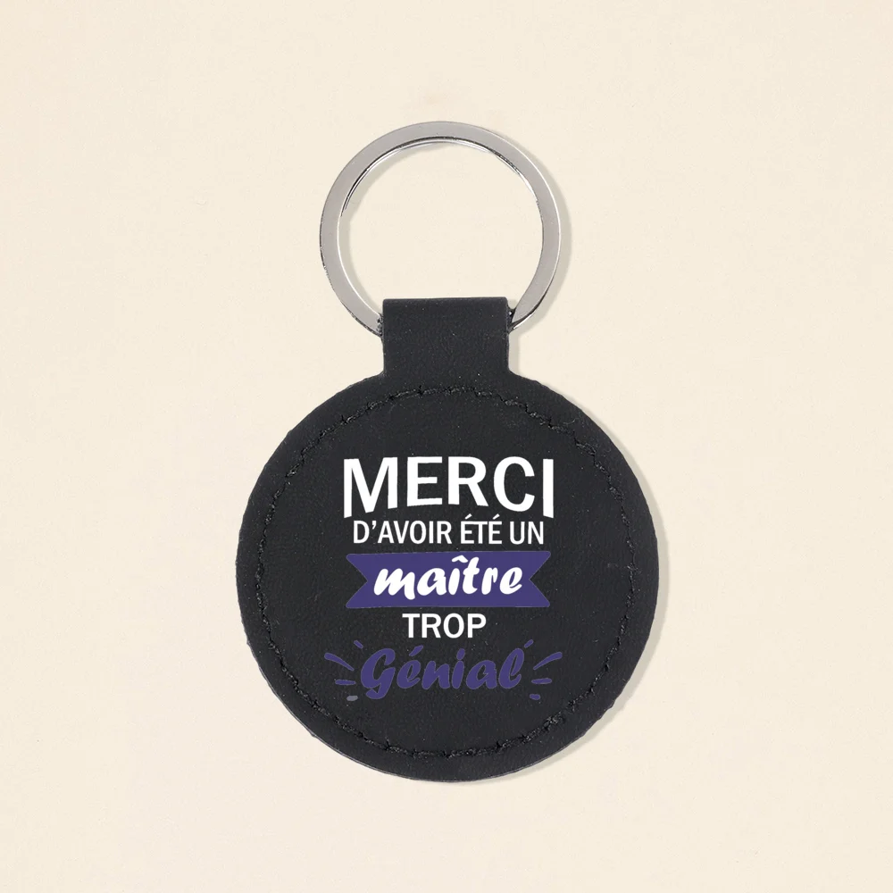 Llavero con estampado en francés "Merci Atsem/Aesh/Avs/Maitre/Maitresse ...