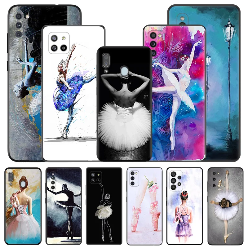 Elegant-Ballet-Dancer-Silicone-Black-Phone-Cases-for-Samsung-Galaxy-A54 ...