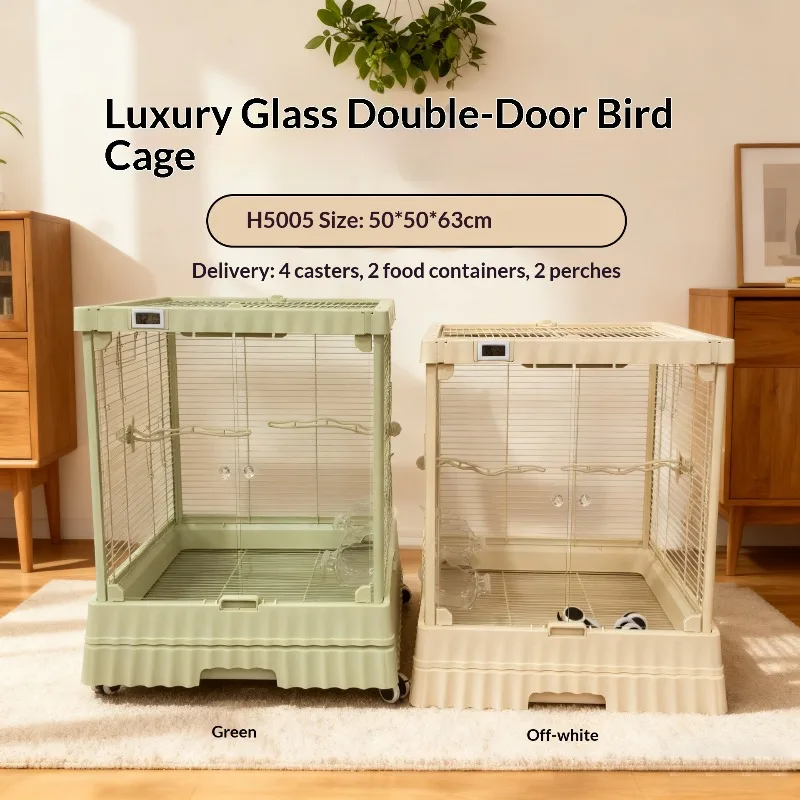Bird Cages Nests Luxury Metal Bird Cage Parrot Cockatiel Large Villa ...