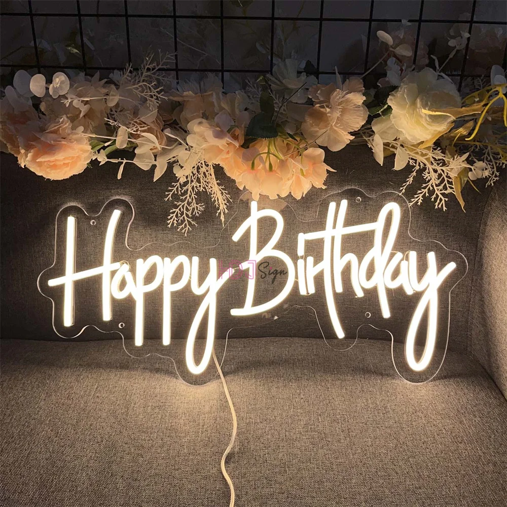 Happy-Birthday-Neon-Led-Sign-Birthday-Numbers-One-Neon-Lights-USB-Party ...