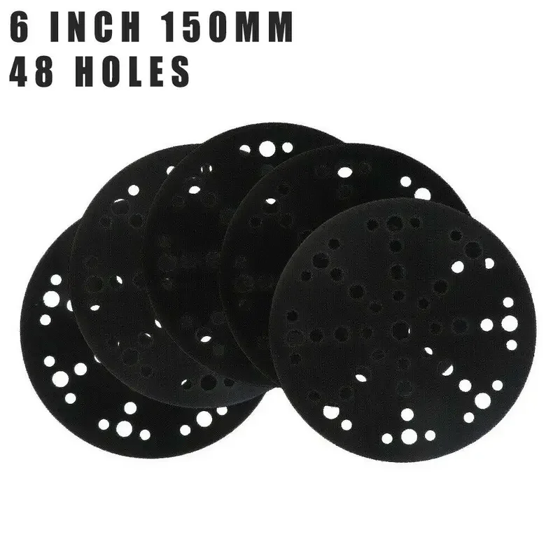 6" Inch 150mm 48 Hole Protector Pad Hook & Loop Sanding Pad Abrasives ...