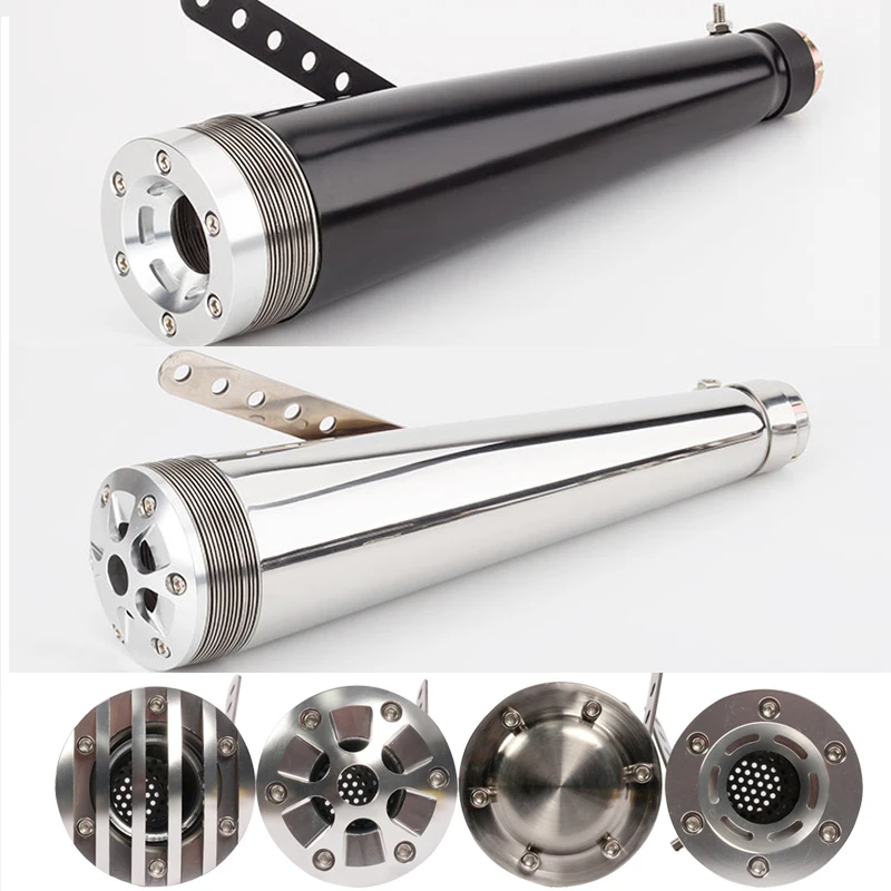 Universal Motorcycle Cafe Racer Mufflers Silencer Pipe Motorbike ...