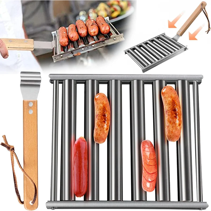 Hotdog-Roller-Stainless-Steel-Sausage-Roll-Rack-Hot-Dog-Roller-for ...