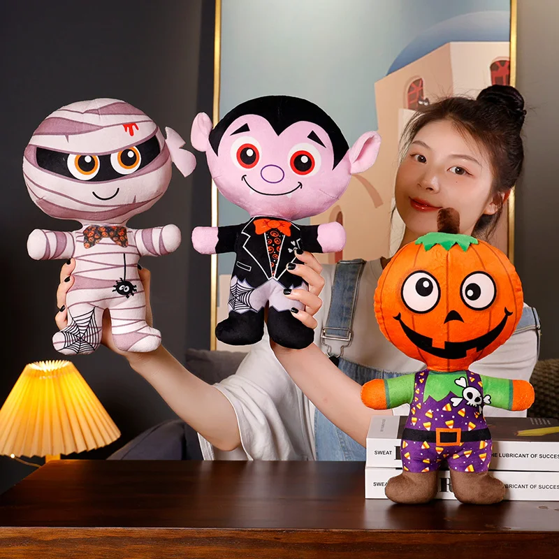 Halloween-Pumpkin-Ghost-Mummy-Plush-Toy-Stuffed-Soft-Cute-Anime-Figure ...