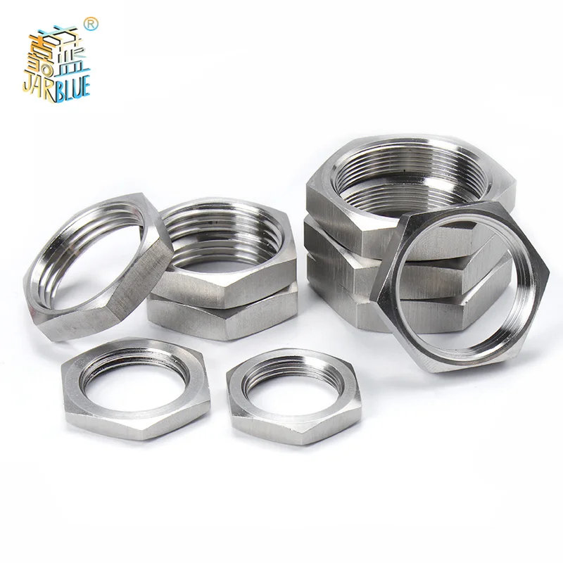 5pcs-lot-304-Stainless-Steel-Hex-Lock-Nut-Pipe-Fitting-M8-M10-M12-M14 ...