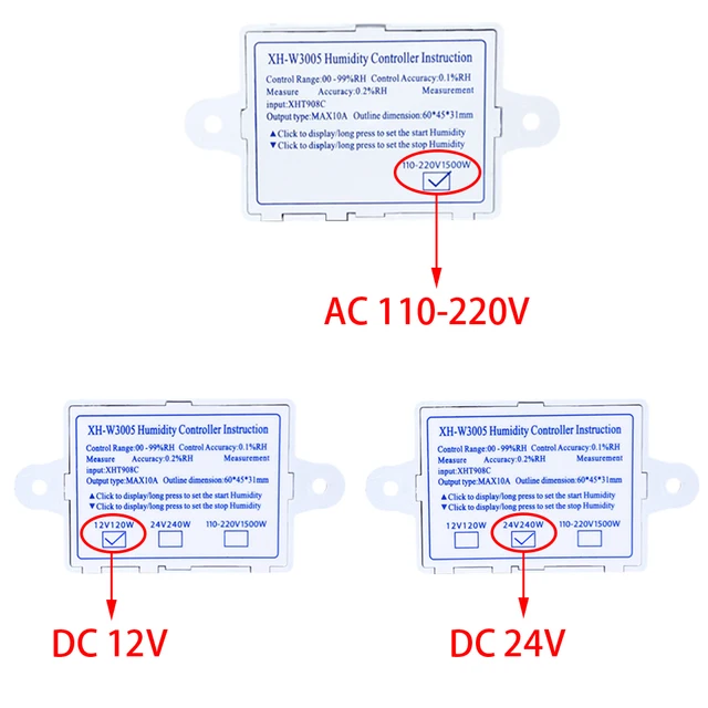 Temperature Controller HBKS 10A 12V Mini LED Digital Air Humidity ...
