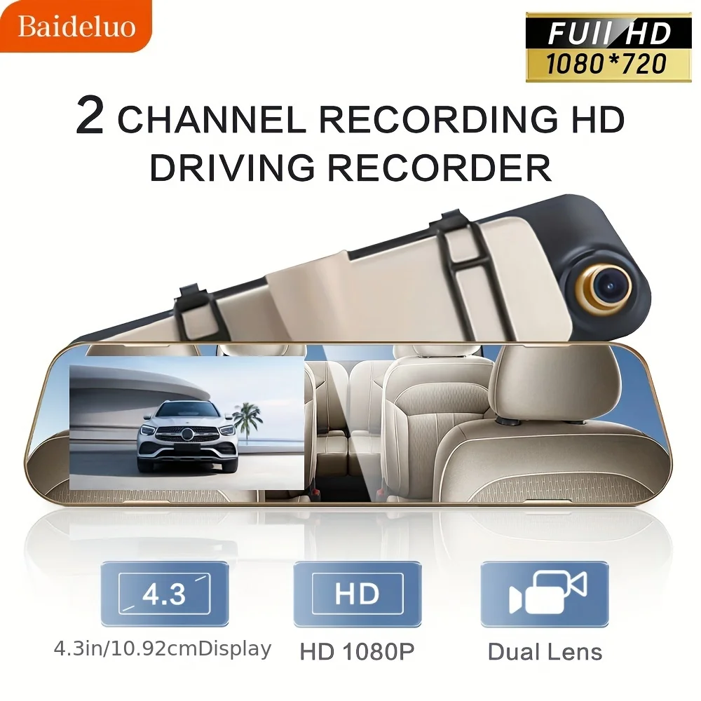 Front-and-Rear-Double-Recorder-High-definition-1080P-4-3-Inch-Large ...