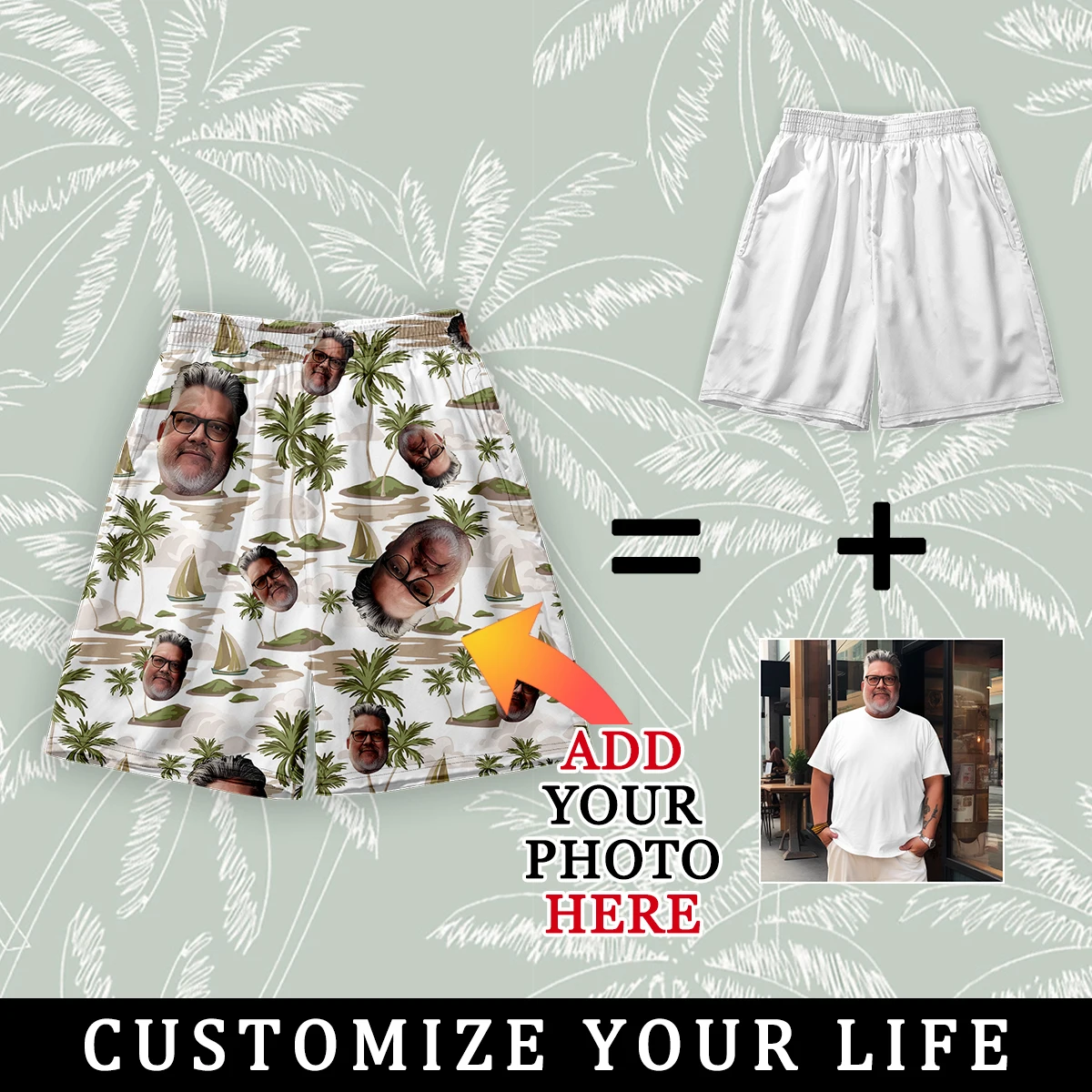 Customized-Face-Beach-Shorts-Swim-Trunks-Personalized-Face-Beach-Sports ...