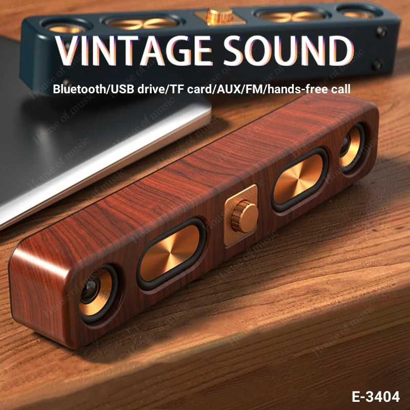 New-Retro-Wooden-Bluetooth-Speakers-Portable-SoundBar-Hi-Fi-Stereo-Card ...