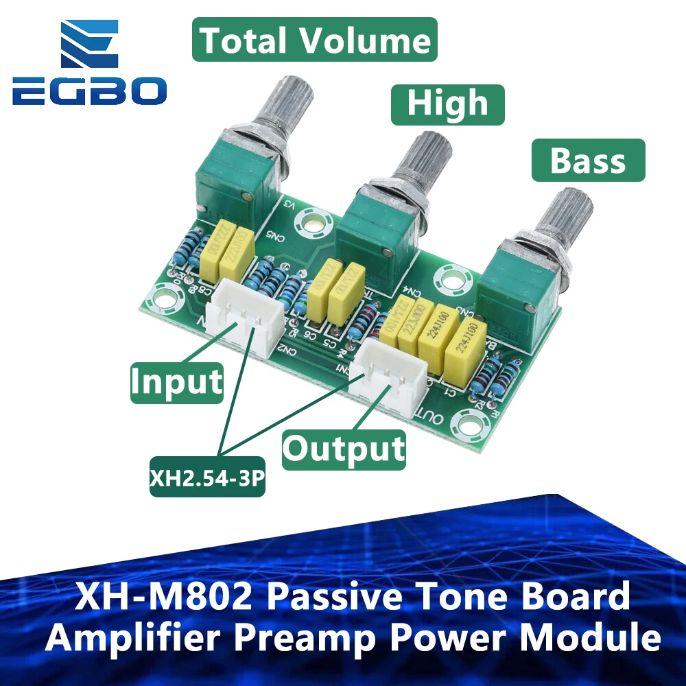 XH-M802-Passive-Tone-Board-Amplifier-Preamp-Power-Module-Low-High-Sound ...