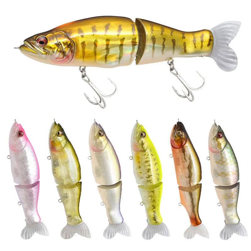 Joint-Minnow-with-Soft-Tail-SwimBaits-135mm-28g-for-Sea-Bass-Pike-Lure ...
