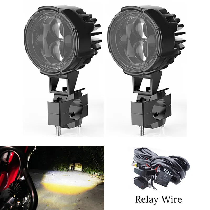 Universal Motorcycle Auxiliary LED Fog Light For BMW R1200GS F800GS For ...