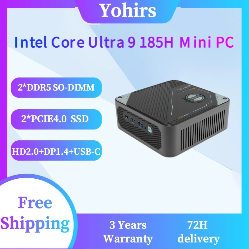 Gaming Mini Pc Intel Core Ultra 9 185H Ultra 7 155H 16Cores Max 5.1GHz ...