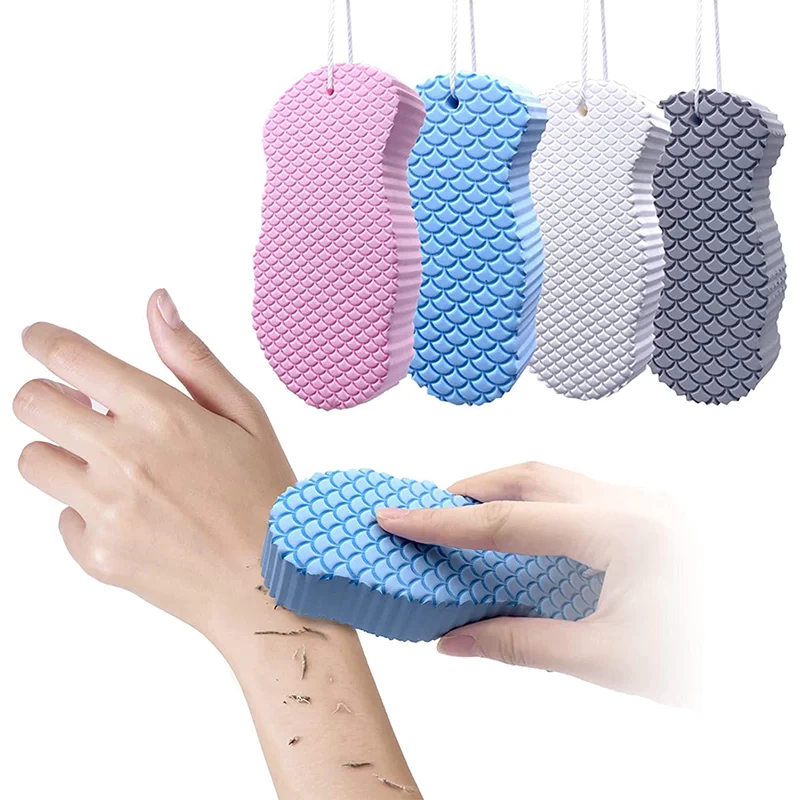 3d 스폰지 각질 제거 소프트 스폰지 바디 스크러버 목욕 각질 제거 스크럽 스폰지 샤워 브러쉬 바디 스킨 클리너 각질 제거기