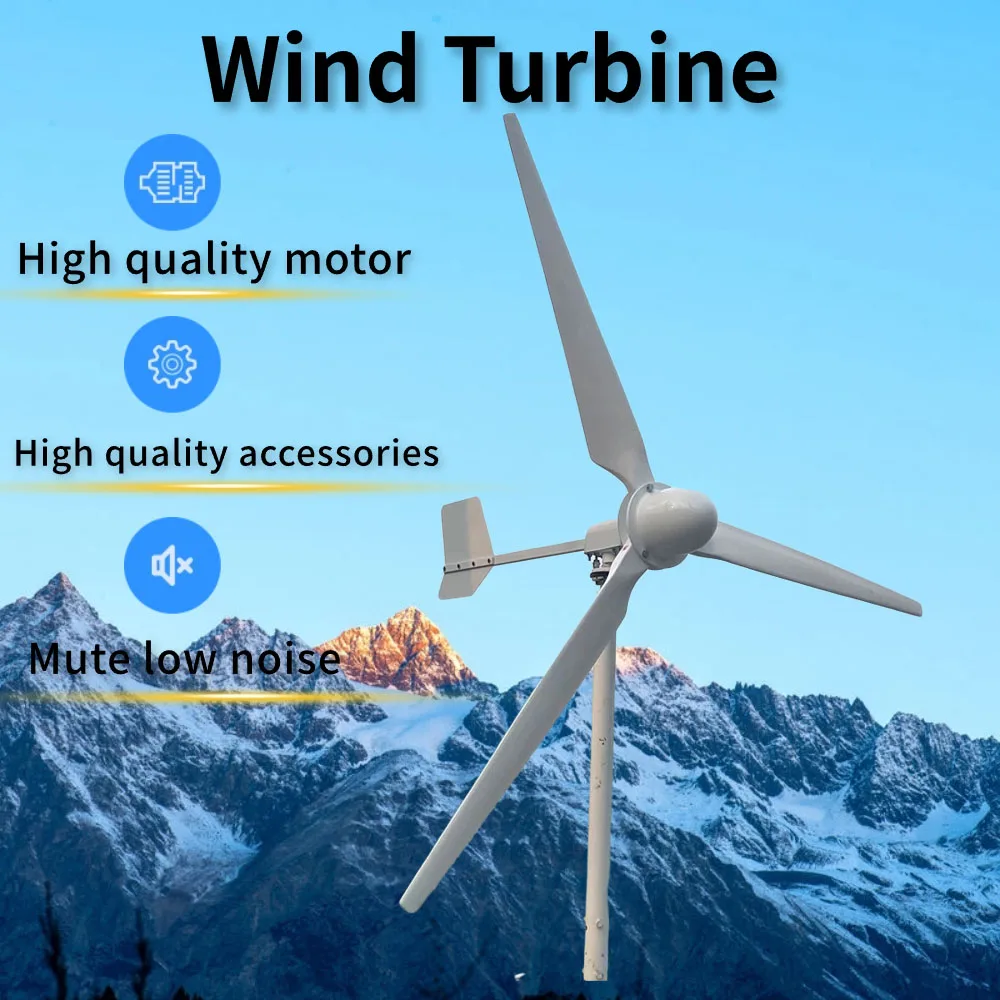 Horizontal-Wind-Turbine-Generator-Windmill-40KW-50KW-24V-48V-96V-110V ...
