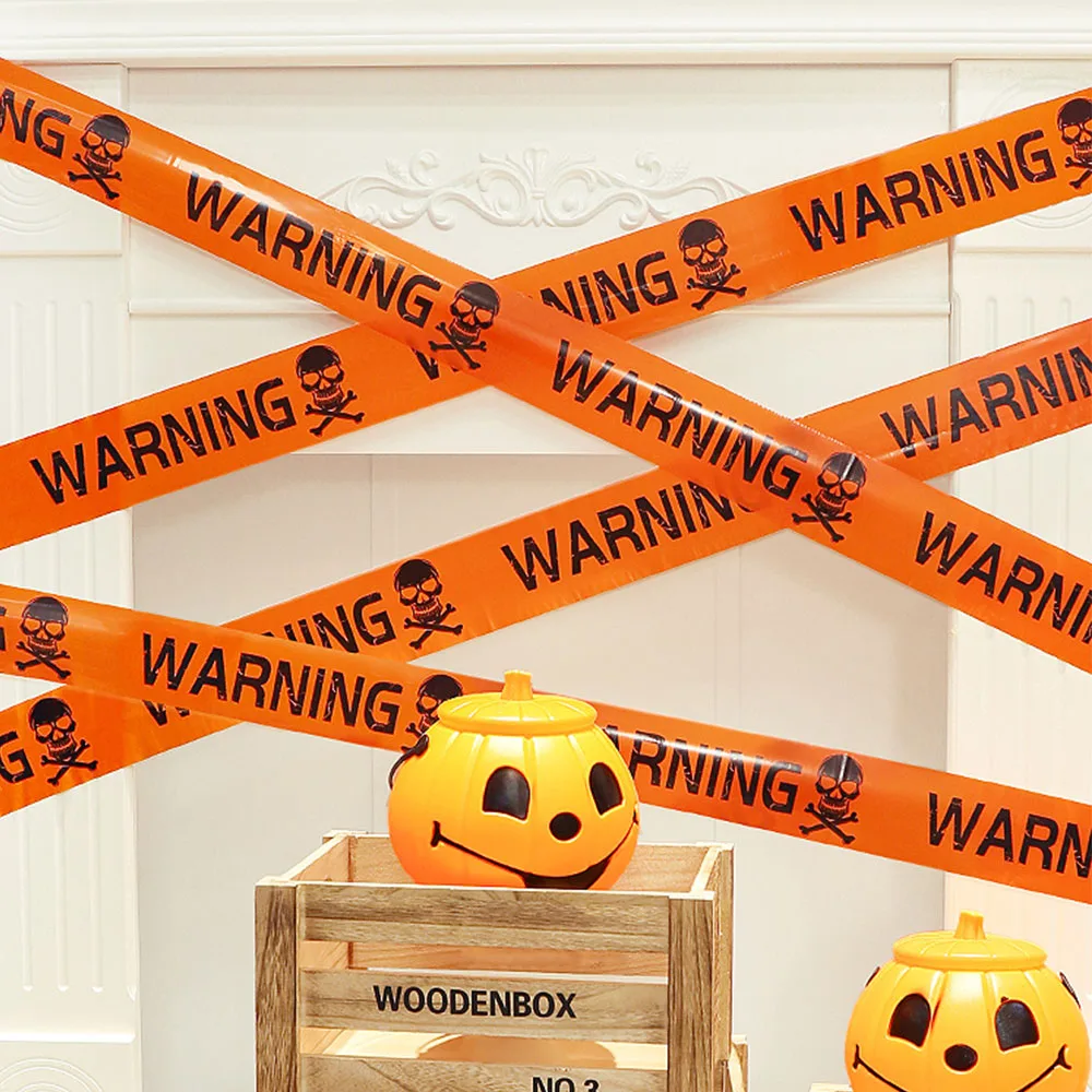 1-2Pcs-Halloween-Warning-Tape-Signs-Halloween-Props-Window-Prop-Party ...